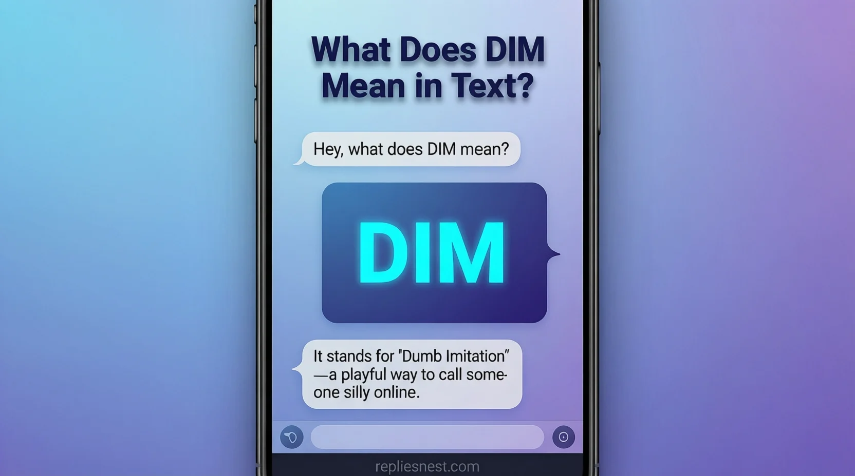 What Does DIM Mean in Text? 💬